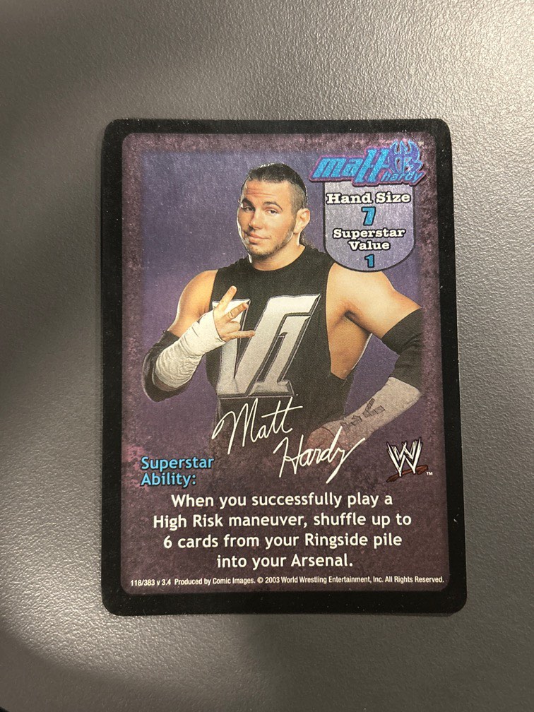 WWF/WWE RAW DEAL - Matt Hardy SS2 V1.0 fc, Hobbies & Toys, Toys & Games ...