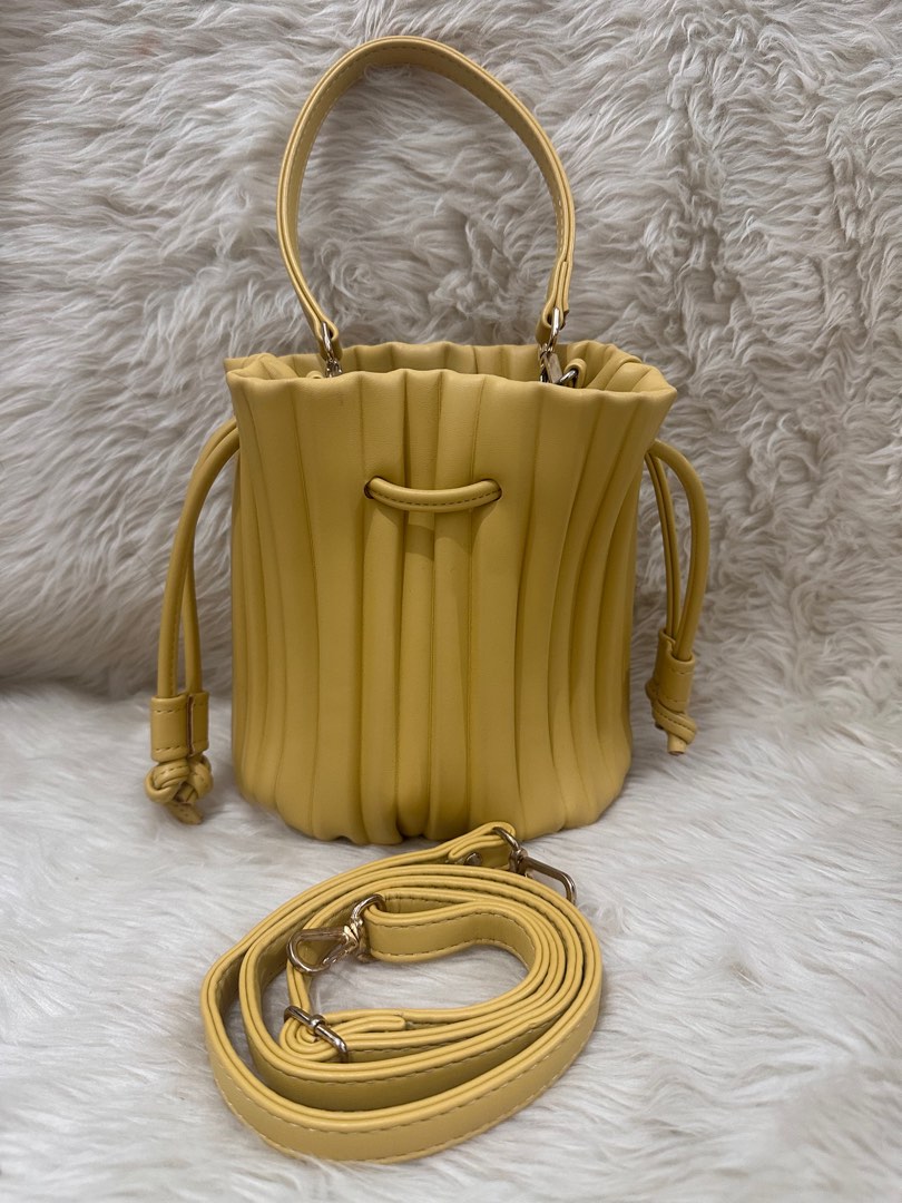 Yellow 2 Way Bucket Bag, Women's Fashion, Bags & Wallets, Cross-body ...