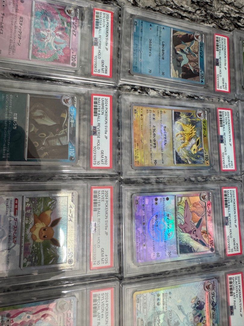 18 x PSA 10 Seqential Terastal Festival SAR Masterballs Eevee sunbreon ...