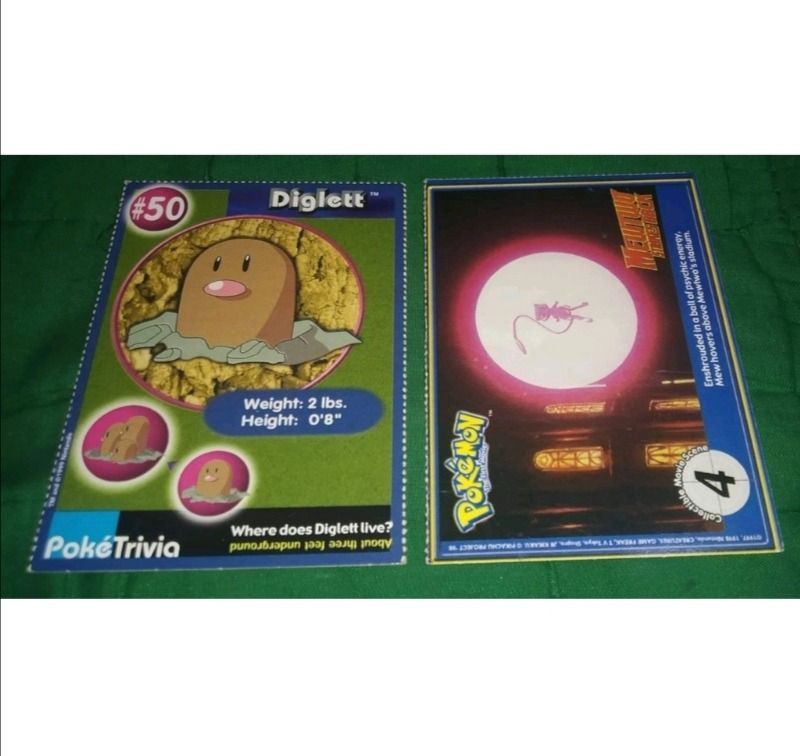 1pc 1999 Pokemon Poketrivia Promo Cards The First Movie (sold as is ...