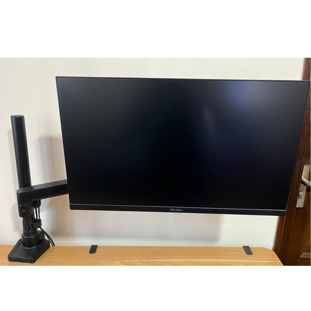 24 inch Prism gaming monitor with Prism Arc stealth Pro monitor arm ...