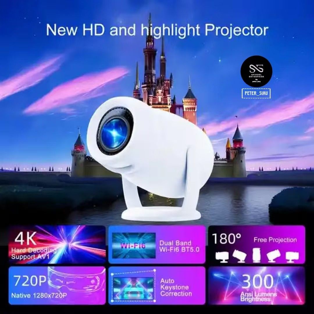 2K Android Google Projector Y400, TV & Home Appliances, TV ...