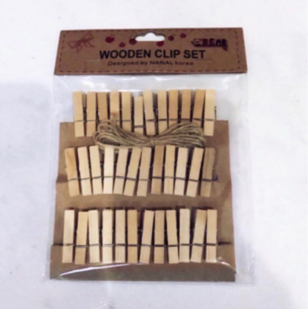 36 Mini Wooden Clip Set, Hobbies & Toys, Stationery & Craft, Other ...