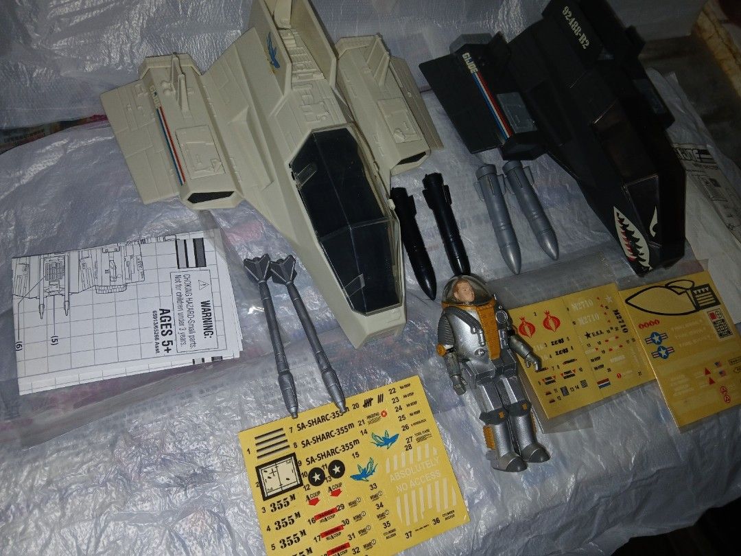 戰機 GI Joe SHARC TOOTH NIGHT SPECTER 25周年 3.75" 義勇群英 兩隻 不散, 興趣及遊戲, 玩具 ...