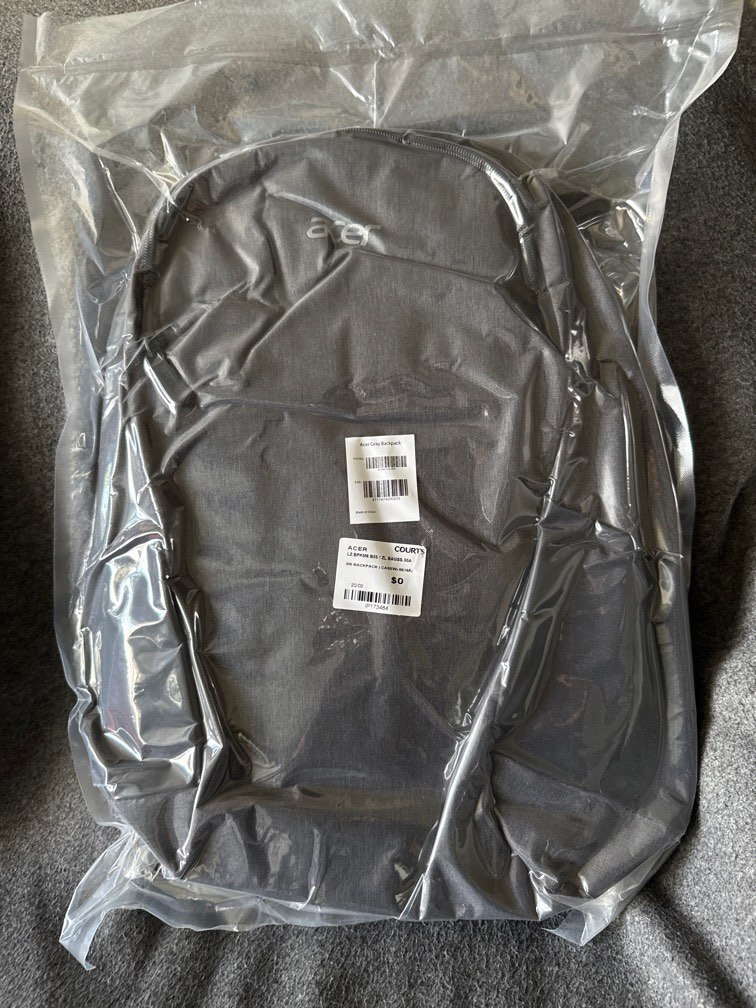 Acer Gray Backpack, Men's Fashion, Bags, Backpacks on Carousell