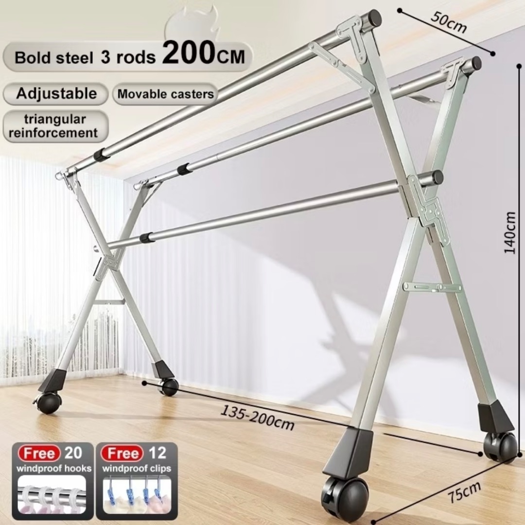 Adjustable Clothes Drying Rack | Heavy Duty Foldable Laundry Rack with ...