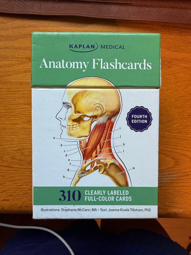 Anatomy flashcards 310 full colour cards kaplan medical fourth edition ...