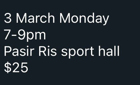 Badminton court Pasir Ris sports hall 7-9pm 3 March, Sports Equipment ...