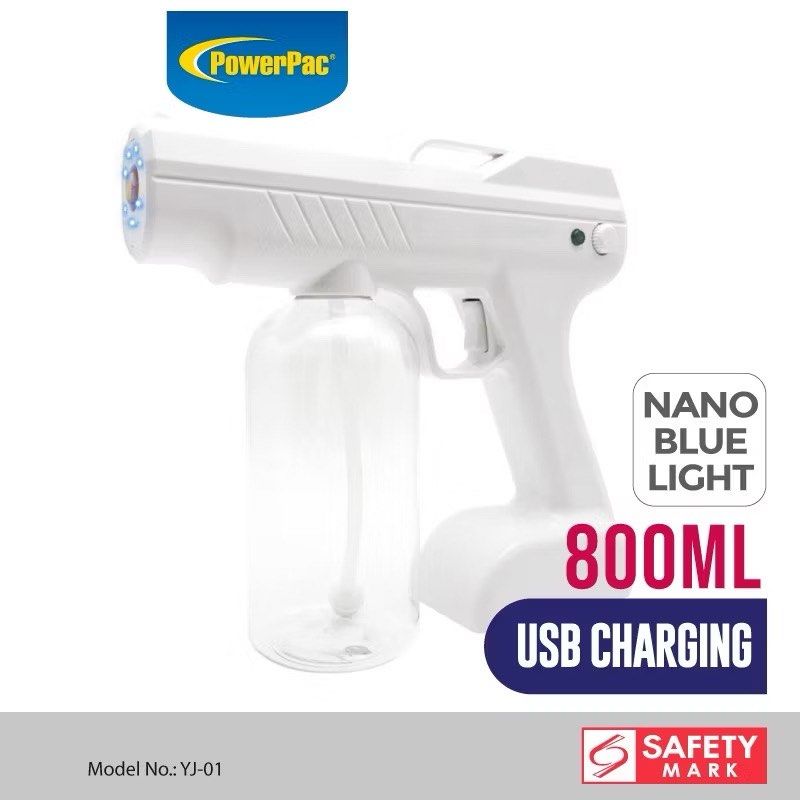 BN My Choice 800ml Disinfection Sanitizer Spray Gun USB Charge / Nano Blue Light Atomization ...