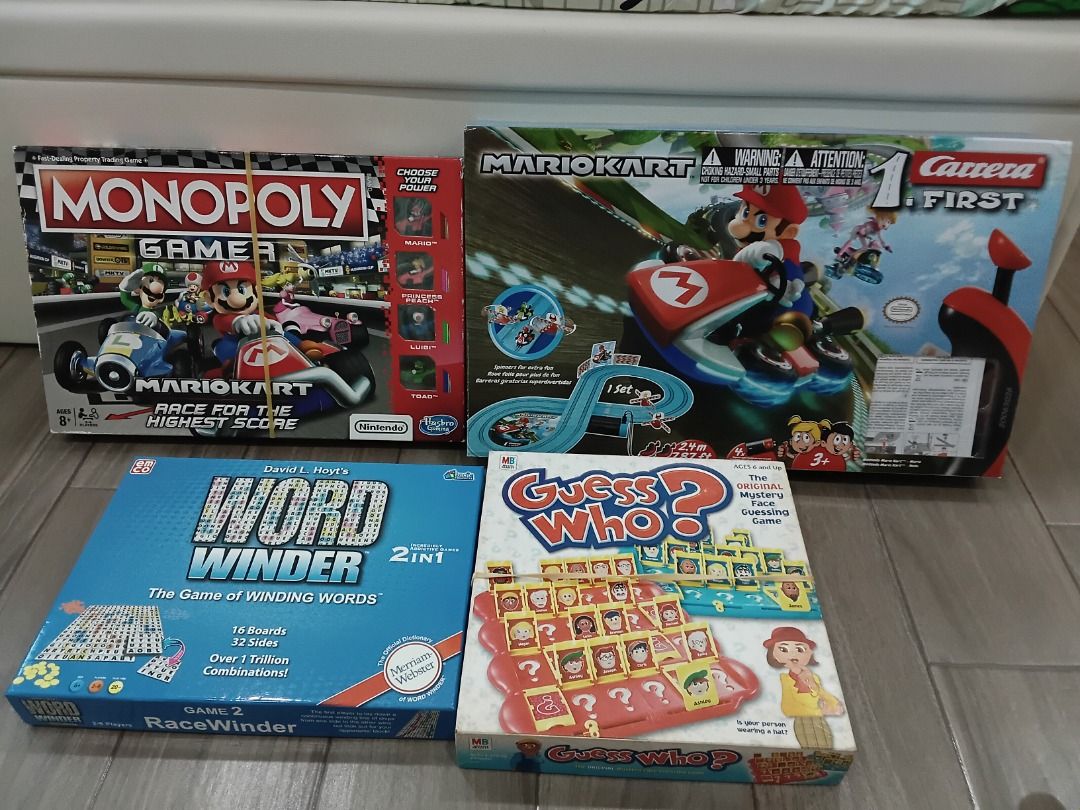 Board Games Lot (Total 4 sets as seen in pic) (Word Winder, Guess Who ...