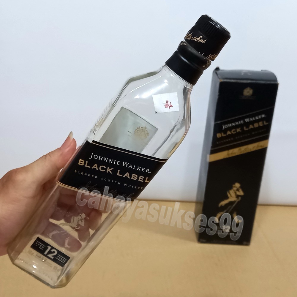 Botol Kosong Johnnie Walker Black Label 700mL Koleksi Botol Antik ...