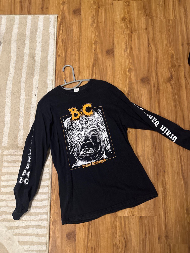 Brain Damanged Singapore grindcore band merch, Men's Fashion, Tops ...
