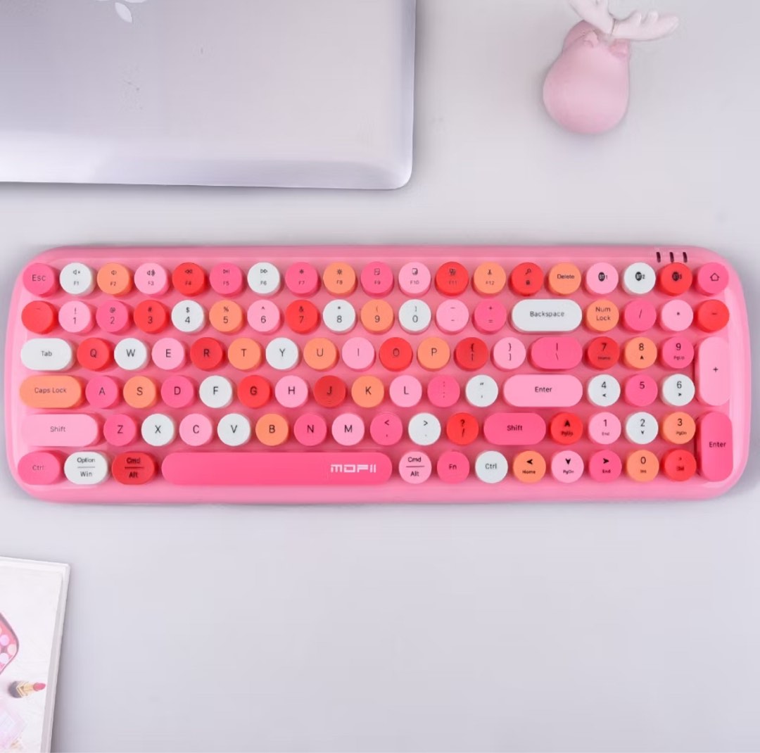 Candy Pink Keyboard MOFII, Computers & Tech, Parts & Accessories ...
