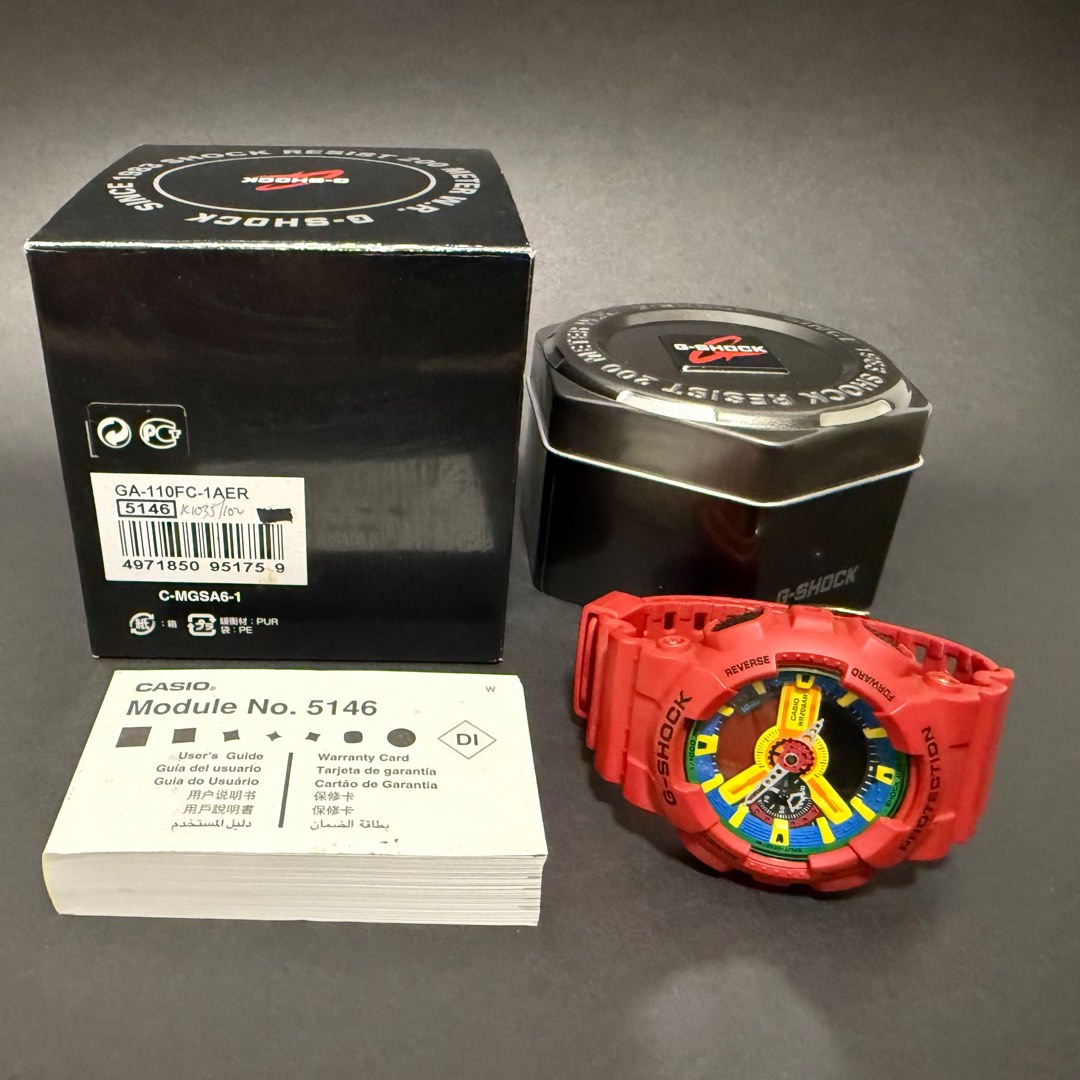 Casio G-Shock GA110FC-1AER, Men's Fashion, Watches & Accessories ...
