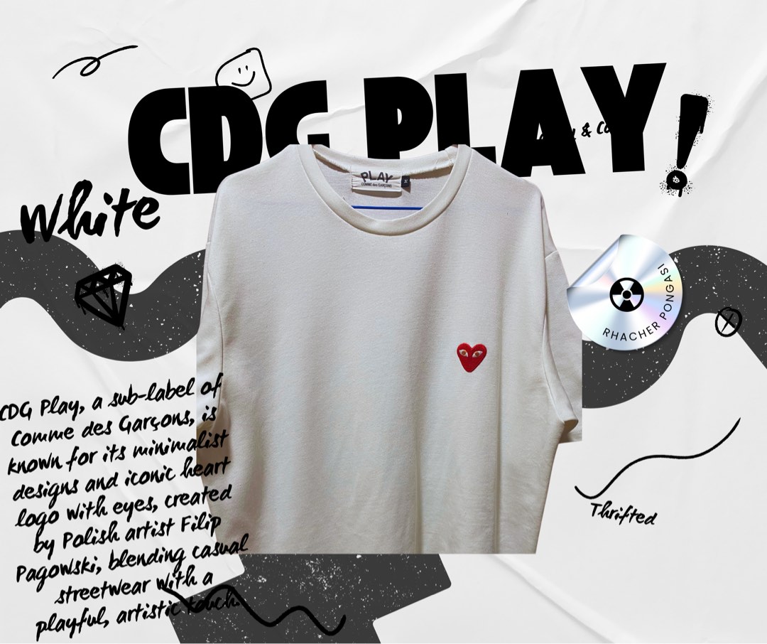 CDG Play, Men's Fashion, Tops & Sets, Tshirts & Polo Shirts on Carousell