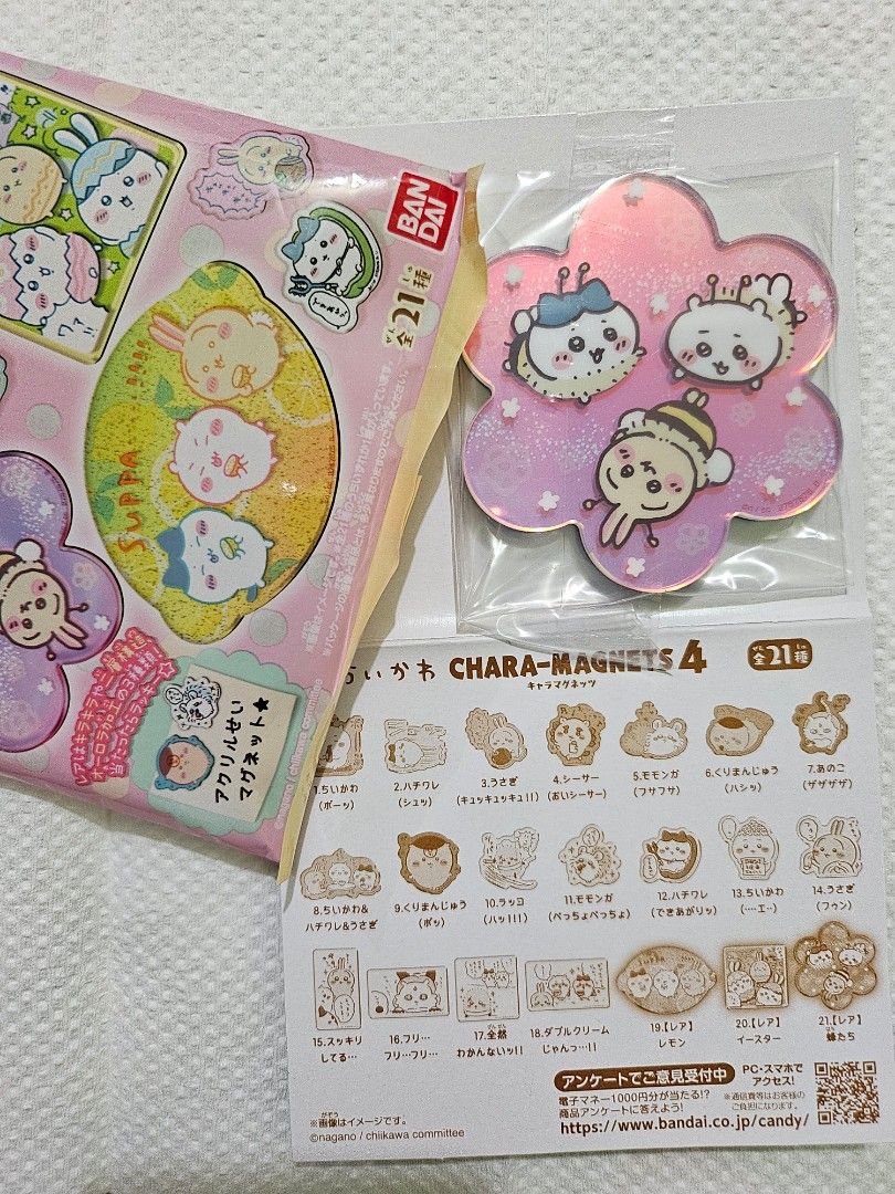 （特別版Chiikawa花花形狀鏡面磁石）日本正版 - Bandai Chiikawa Chara-Magnets 4 Rare 系列 ...