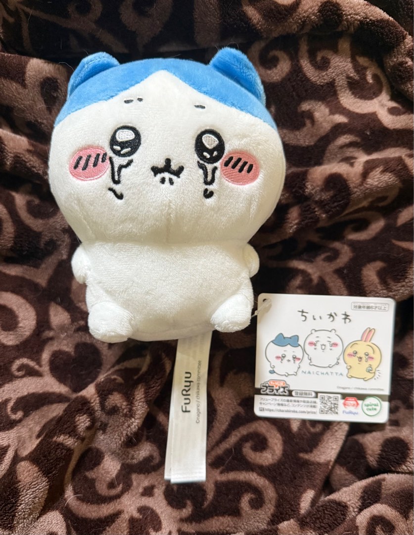 Chiikawa Hachiware crying cat furyu plush toy, Hobbies & Toys, Toys ...