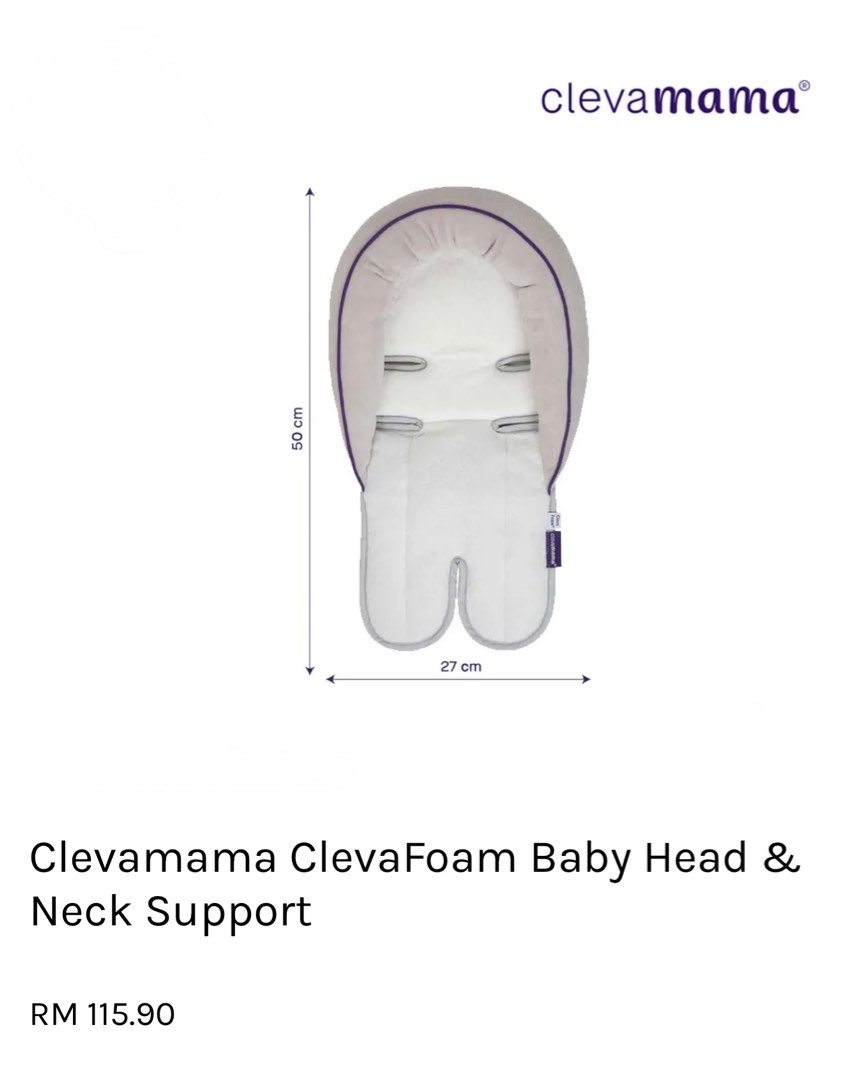 Clevamama ClevaFoam Baby Head & Neck Support, Babies & Kids, Baby ...