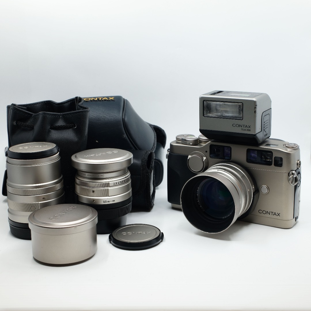 Contax G2 + 28mm, 45mm, 90mm Lenses + TLA200 Flash SET, 攝影器材, 相機 ...