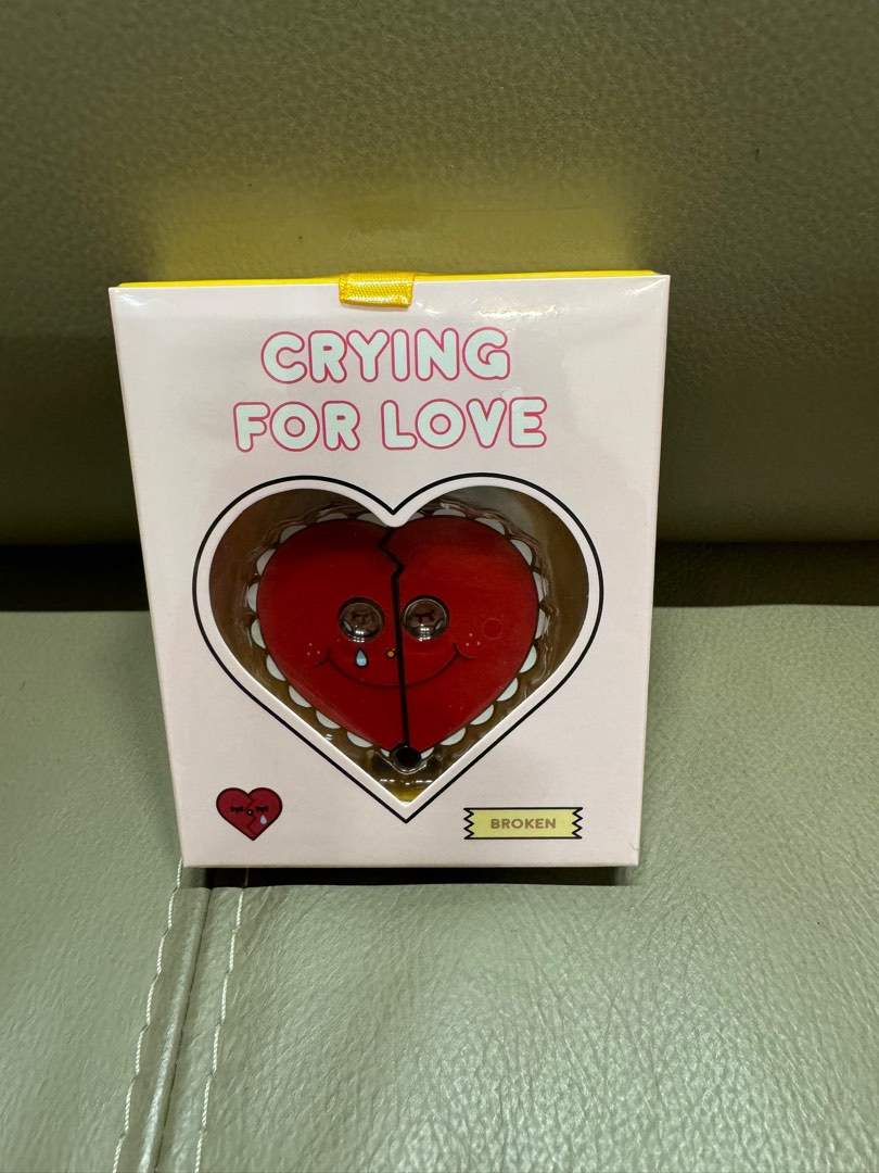 Crying for love badge - broken, Hobbies & Toys, Toys & Games on Carousell