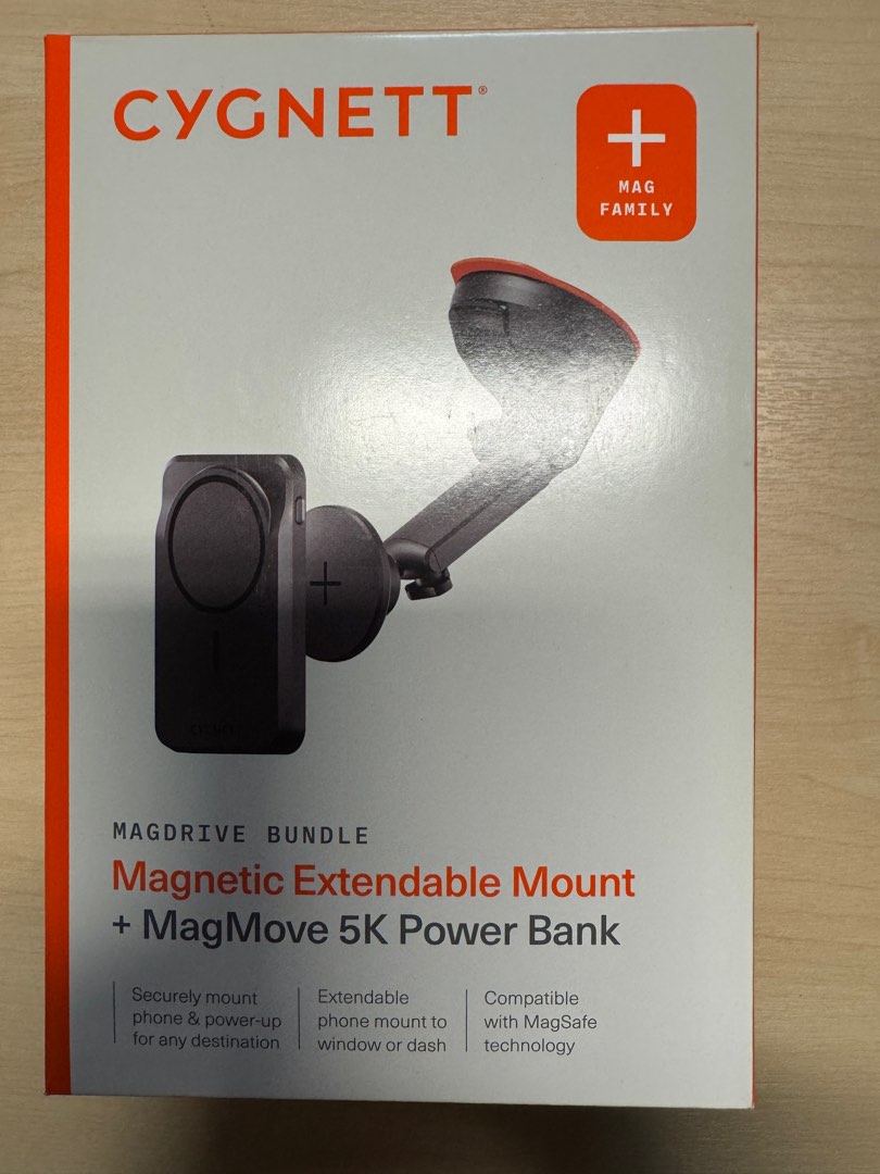 Cygnett Magnetic Extendable Mount + MagMove 5K Power Bank, Mobile Phones & Gadgets, Mobile ...