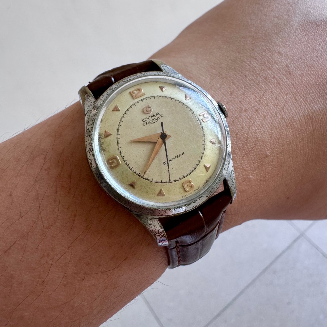 Cyma Rare Vintage Triplex Manual Winding Automatic Watch, Men's Fashion ...