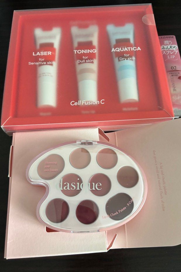 Dasique Mood Painting Lip & Cheek, Cell Fusion C SUNSCREEN TRIAL KIT ...