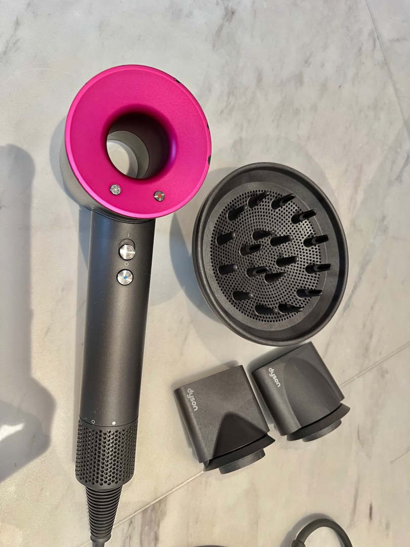 Dyson hair dryer - first generation Iron/fuchsia, Beauty & Personal ...