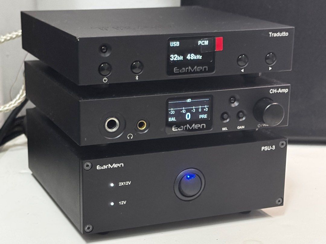 Earmen Stack Tradutto + CH-AMP Desktop Dac Amp Amplifier, Audio ...