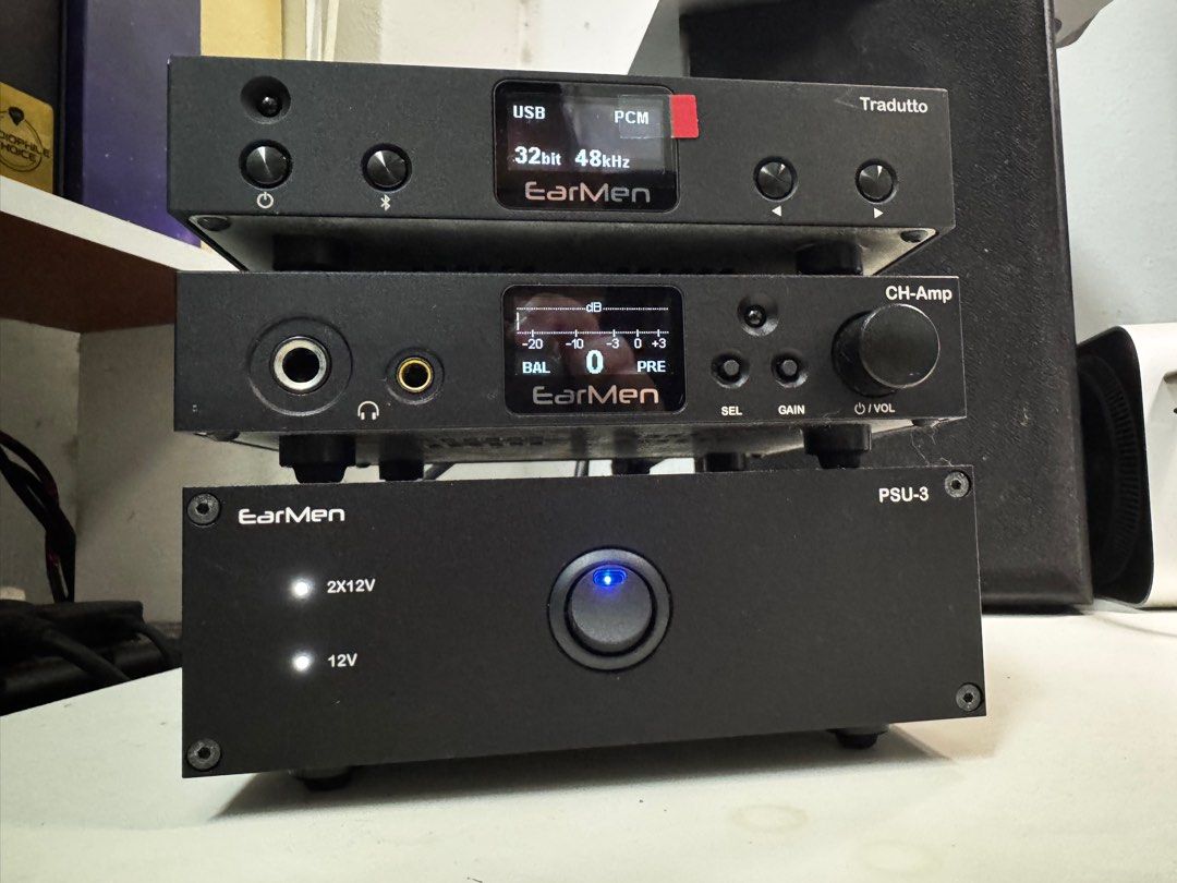 Earmen Stack Tradutto + CH-AMP Desktop Dac Amp Amplifier, Audio ...