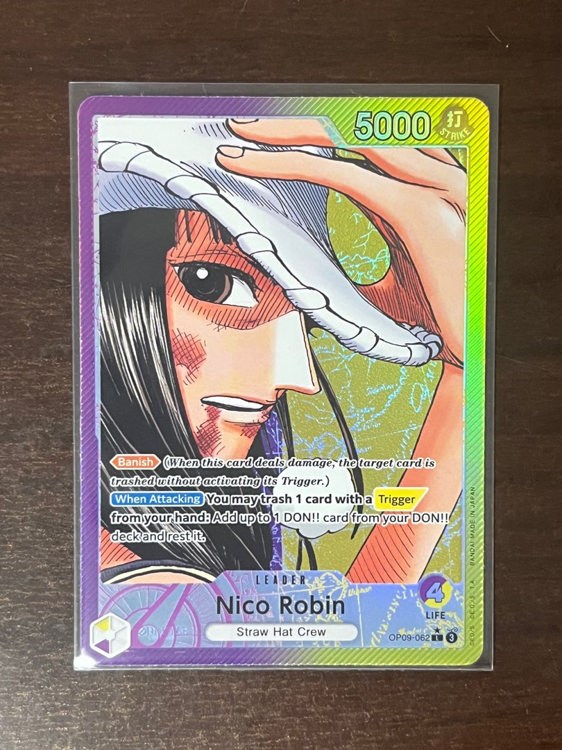 English One Piece OP09 Leader Nico Robin AA SP Card, Hobbies & Toys ...