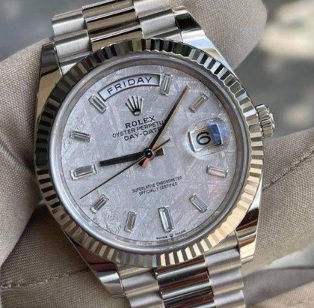MARCH2025 Rolex Daydate 228239 White Gold “Meteorite Dial” Full Set ...