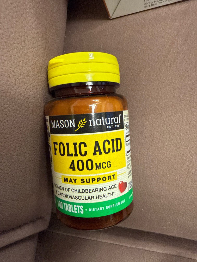 Folic acid 400mcg, 健康及營養食用品, 健康補充品, 健康補充品 - 維他命及補充品 - Carousell