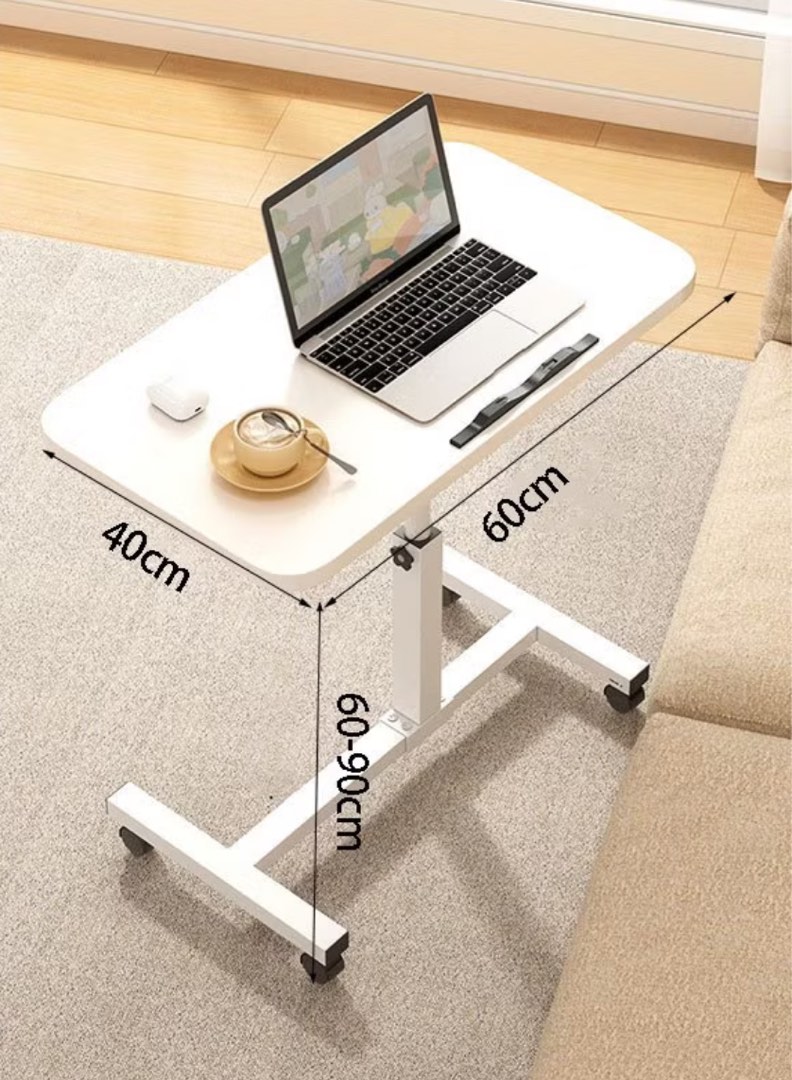 [FREE DELIVERY] Foldable Bedside Rotatable Study Table Height Adjustable Office Desk, Furniture ...