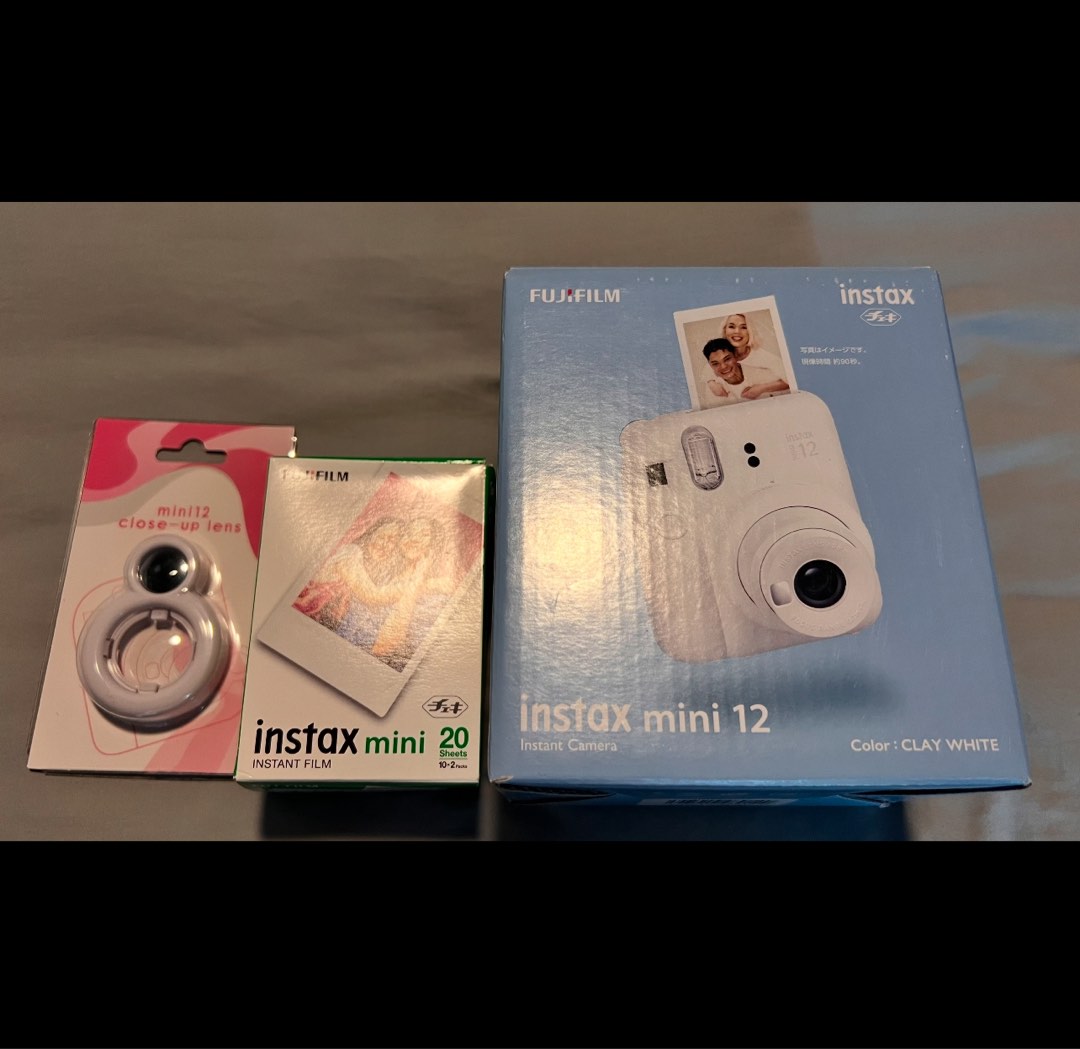 Fujifilm Insta Mini 12 Clay White color, Photography, Cameras on Carousell