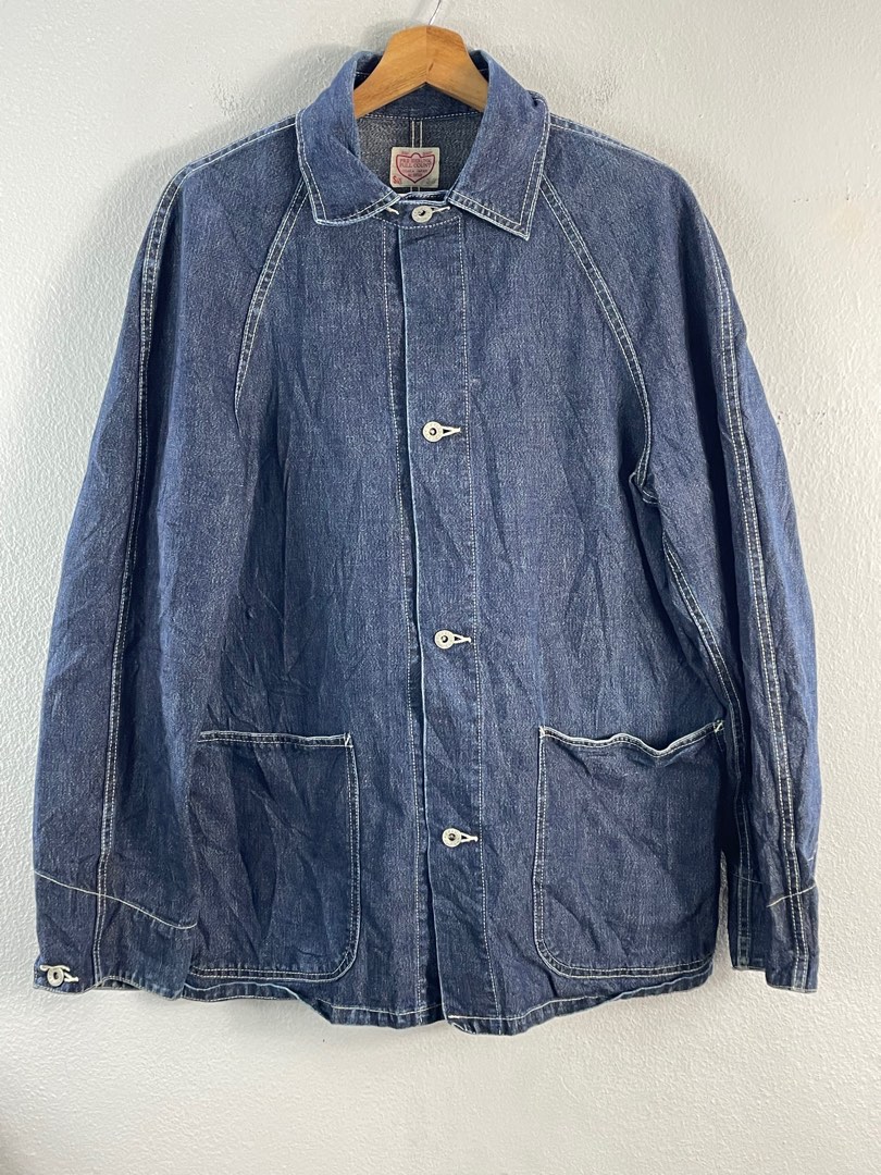 Full Count Osaka Japan Denim Jeans Chore Jacket, Men's Fashion, Coats ...