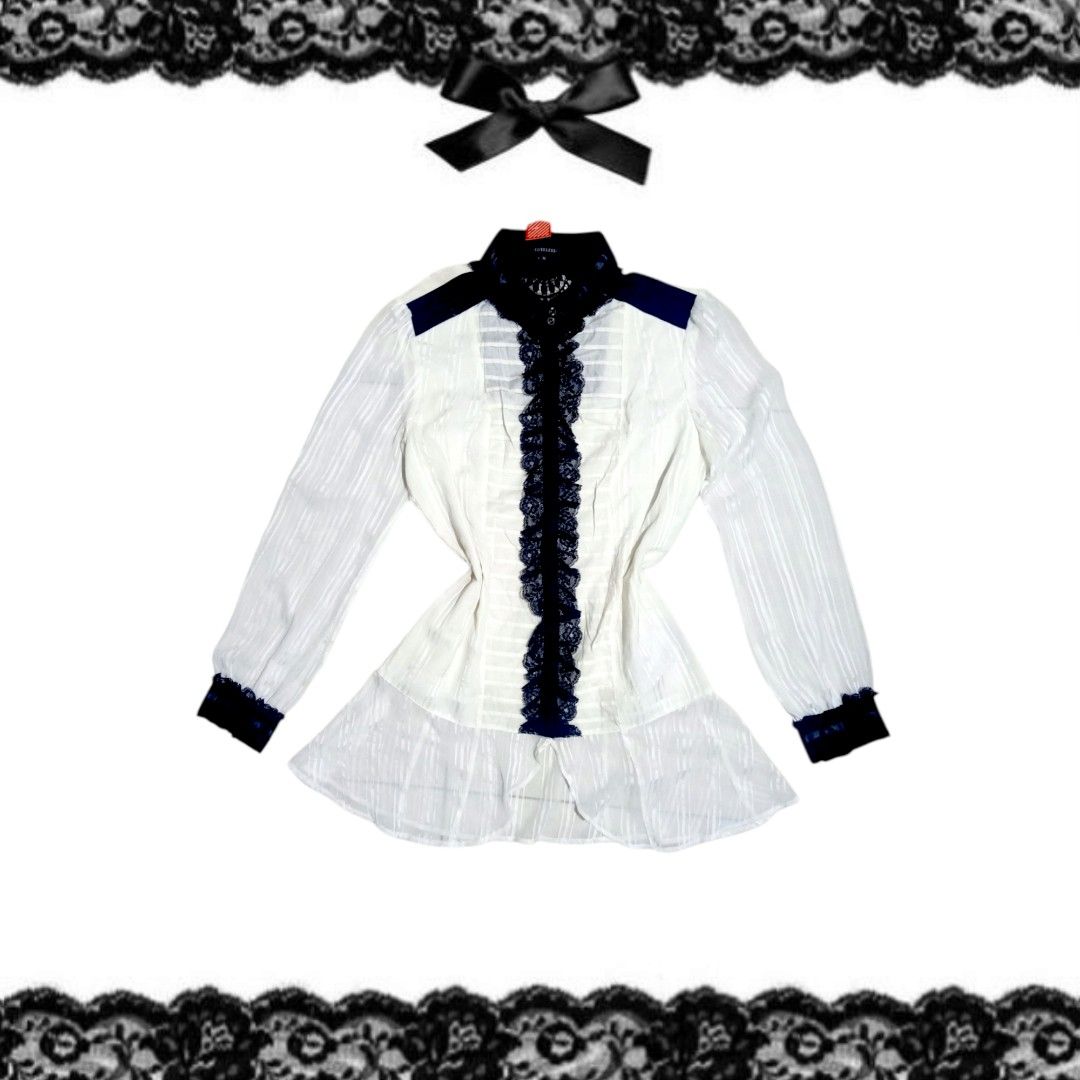 goth vampirecore top coquette, cottagore core, fairycore, dollette, balletcore, kawaii, female ...