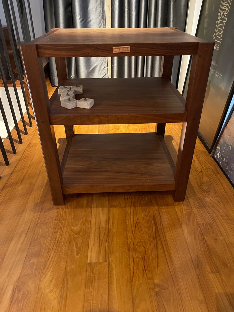 Guizhu 3 Tier Audio Rack ( Natural Walnut) Like New/ Priced to sell ...