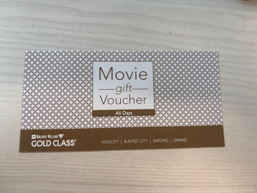 GV Gold Class, Tickets & Vouchers, Vouchers on Carousell