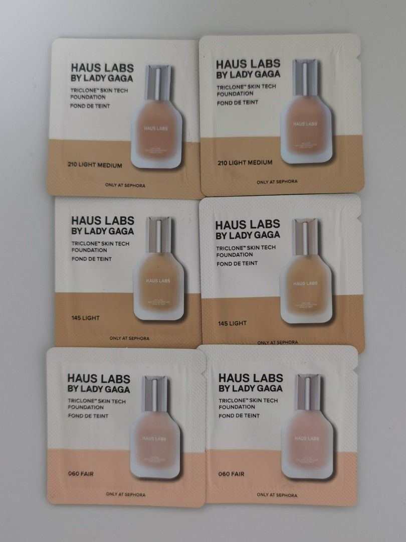 Haus Lab by Lady GaGa, Triclone Skin Tech Foundation sample 試用裝 1ml x3 ...