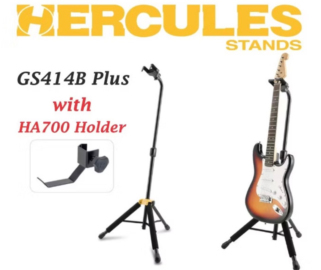 Hercules GS414B PLUS Upgraded Auto Grip System (AGS) Single Guitar ...