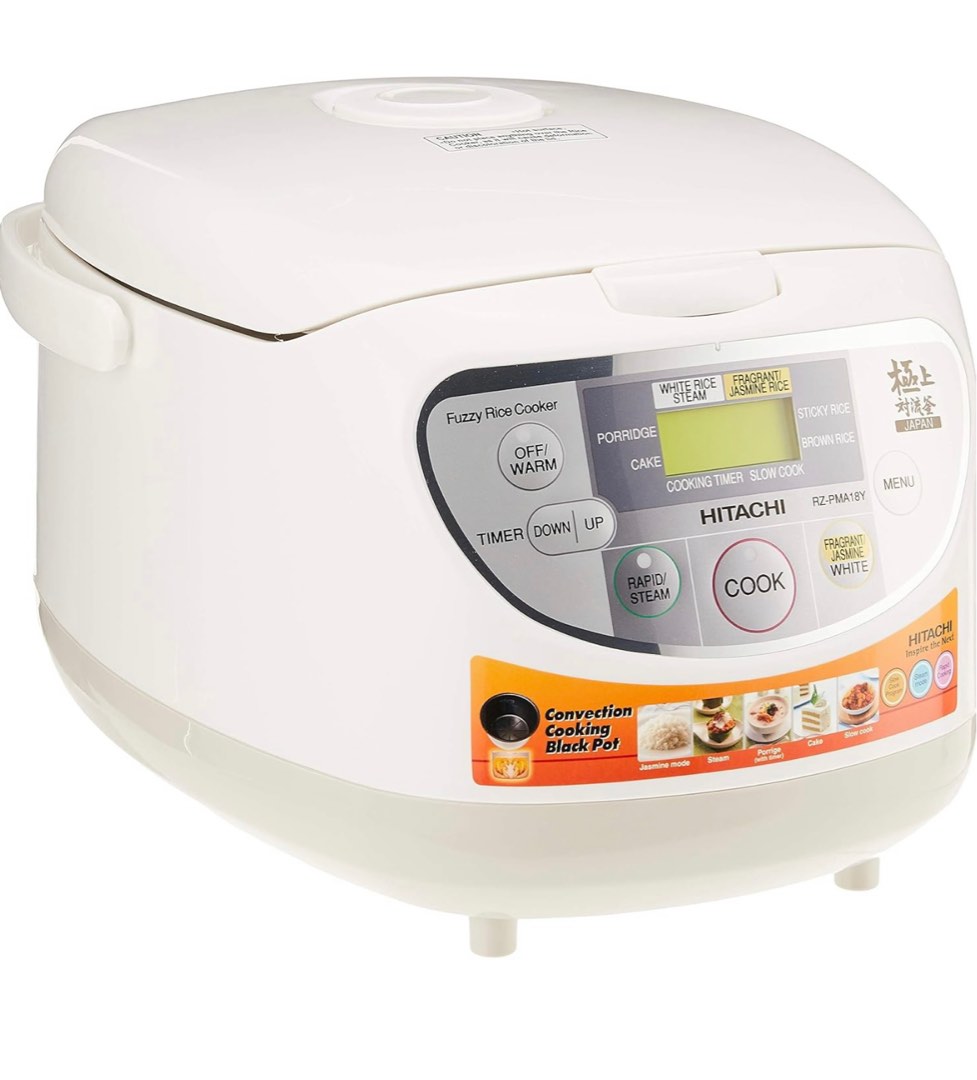 Hitachi 1.8l RZ-PMA18Y Microcomputer Rice Cooker, TV & Home Appliances, Kitchen Appliances ...