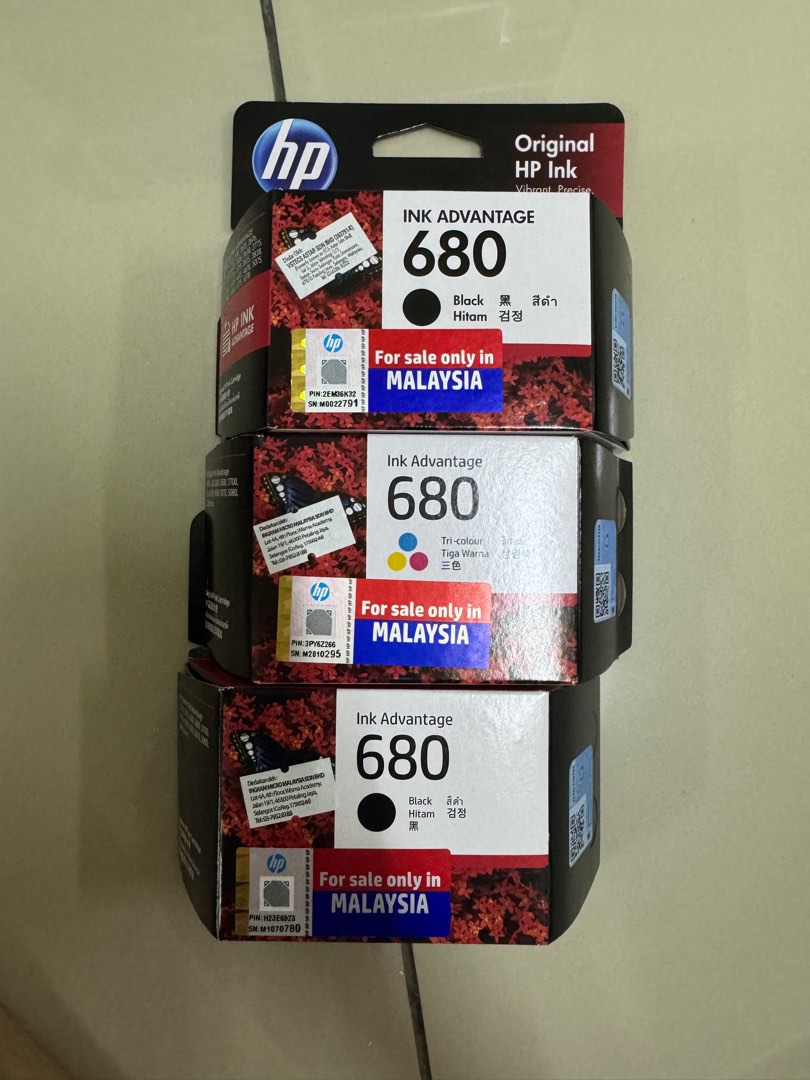 Hp printer ink black and colour, Computers & Tech, Printers, Scanners ...