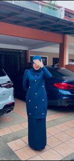 ICAHFA BURNT ORANGE KEBARUNG KEBAYA TUN MELUR, Women's Fashion ...