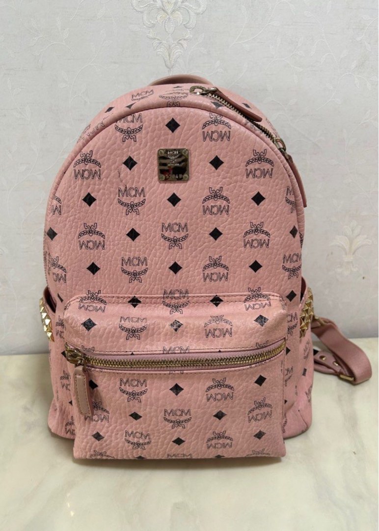 (300 until 15 june) Jirai kei authentic MCM soft pink backpack, Women's ...