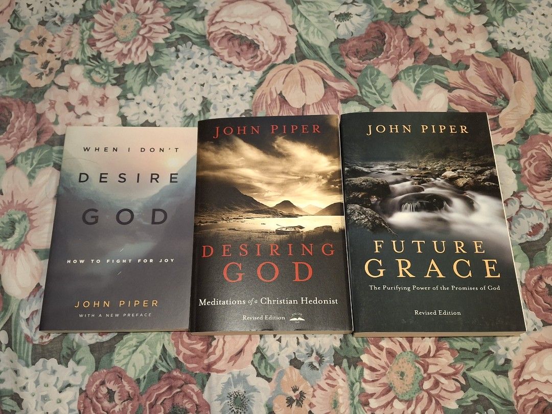 John Piper books bundle/set (Future Grace, Desiring God, & When I Don't ...
