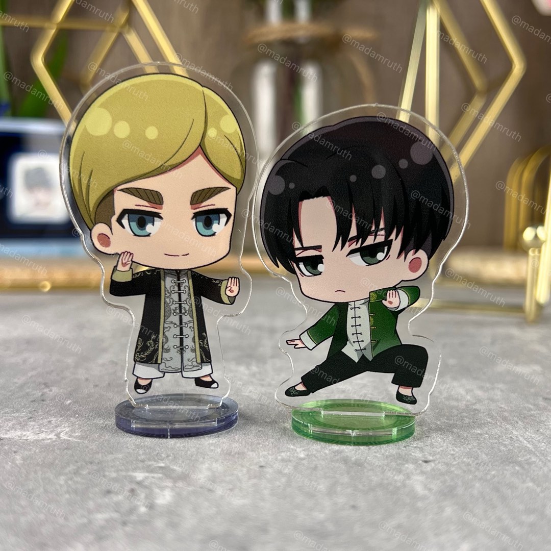 Levi Ackerman Erwin Smith chibi Acrylic Stand china ver / SOLD AS SET ...