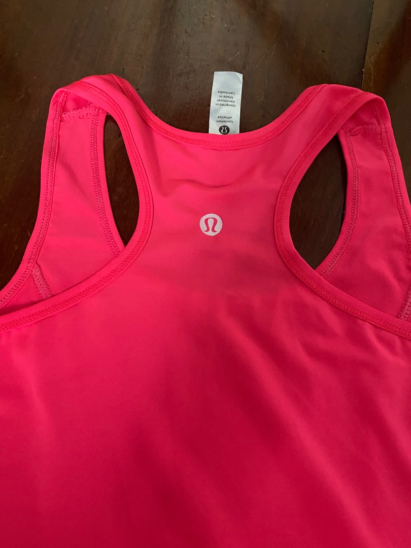 Lululemon Pink razorback, Women's Fashion, Activewear on Carousell