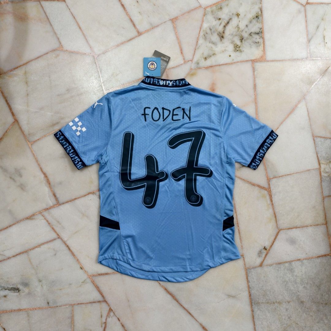 Manchester City 24/25 Home kit Nameset Foden Puma, Men's Fashion ...