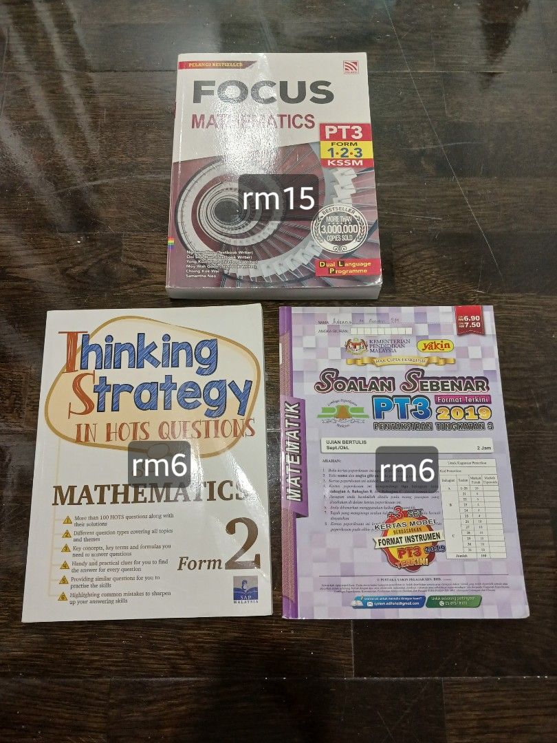 MATHS EXERCISE PT3 BOOKS LOWER FORM NOTES NOTA LATIHAN EXERCISE BOOK ...